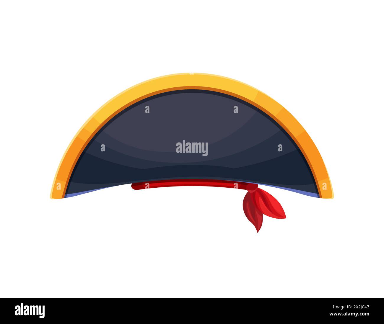 Pirate hat or corsair captain tricorn with bandana for carnival costume, cartoon vector. Kids ...