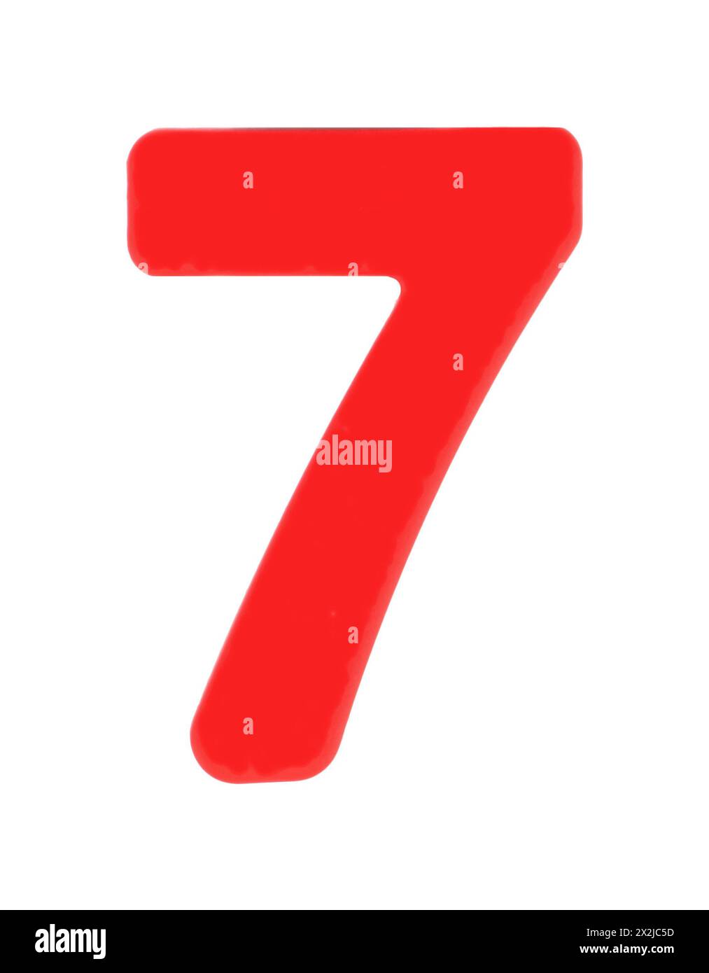 7 seven magnetic letter with clipping path Stock Photo - Alamy