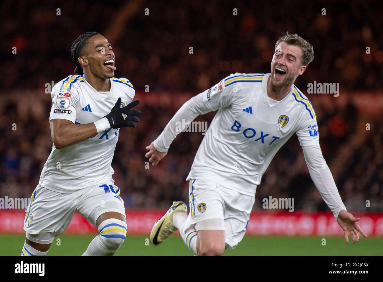 Riverside Stadium, Middlesbrough on Monday 22nd April 2024. Leeds ...