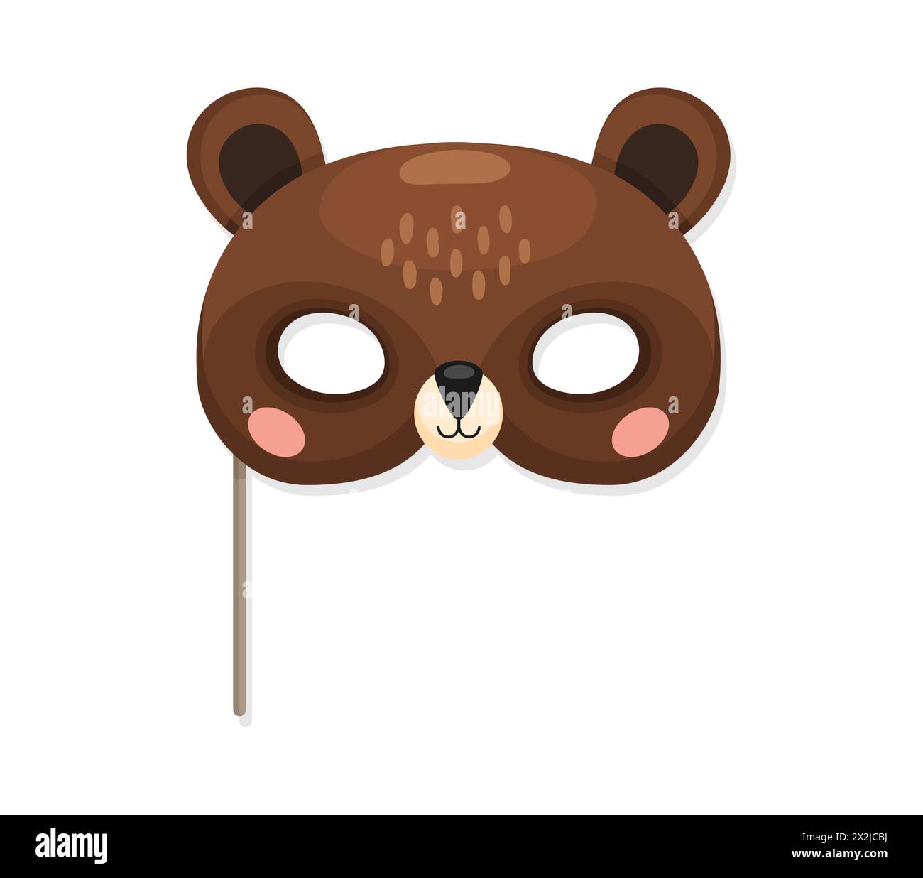 Bear animal carnival party mask. Festival or birthday costume. Isolated ...