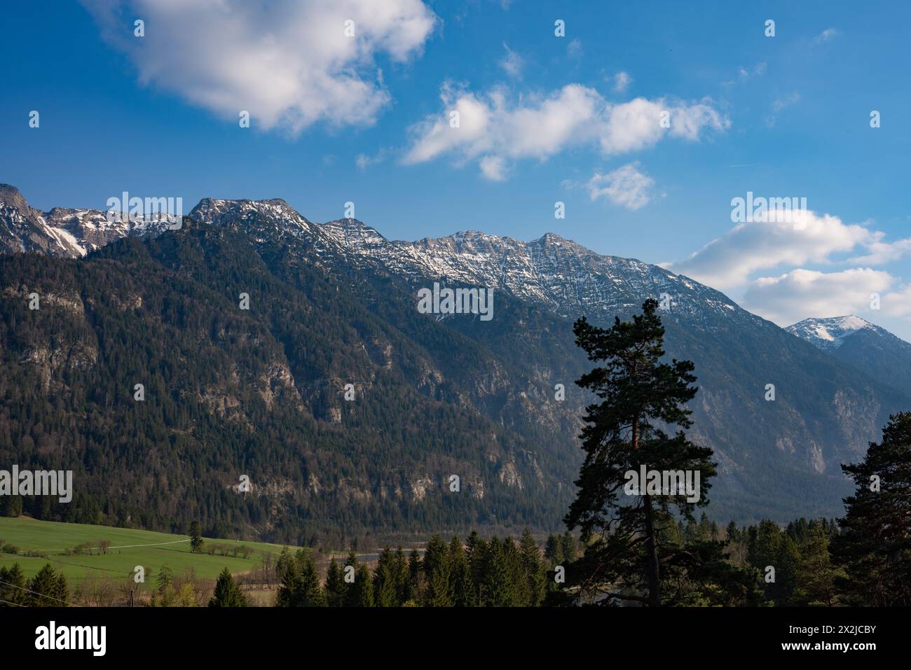 Mountain landscape, Alps, Bavaria, wallpaper Stock Photo - Alamy