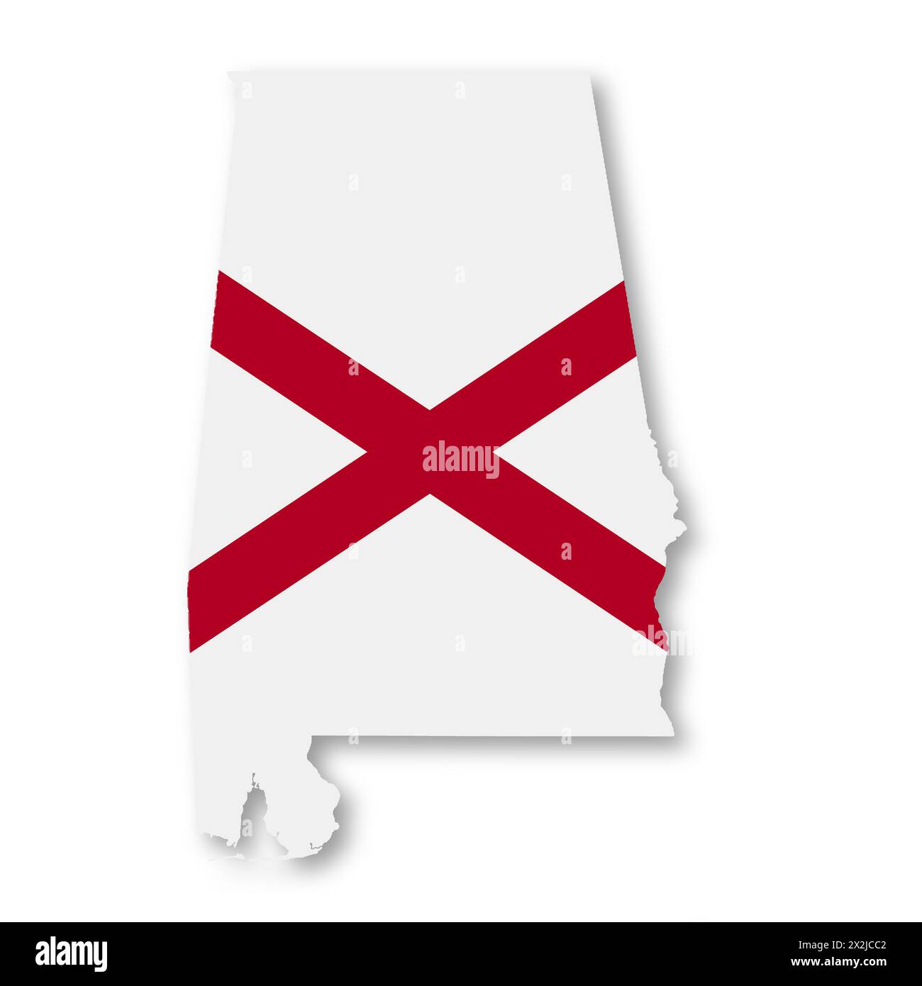 Alabama State Flag Map Illustration Stock Photo - Alamy