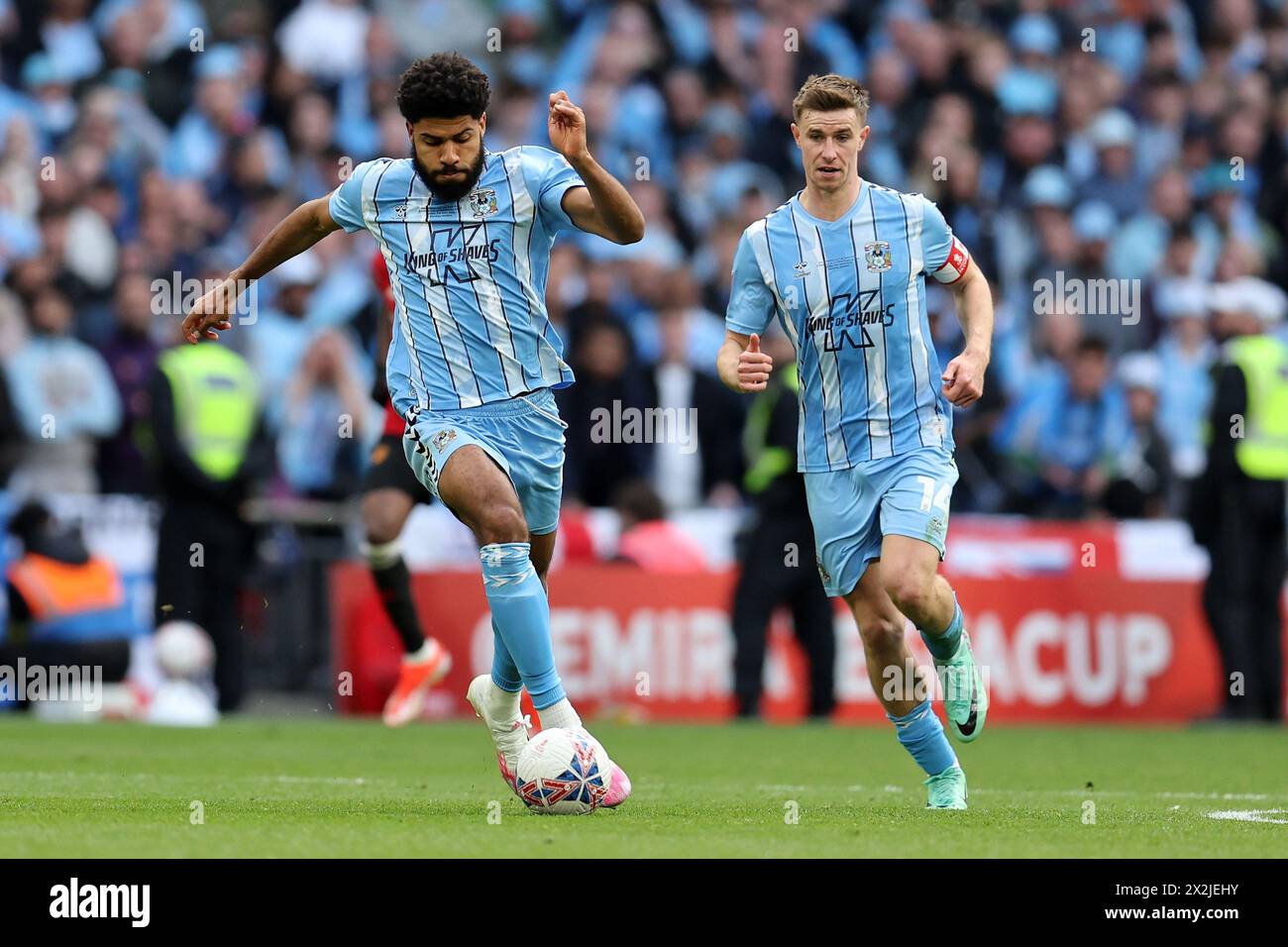 London, UK. 21st Apr, 2024. Omari Forson of Coventry city in action ...