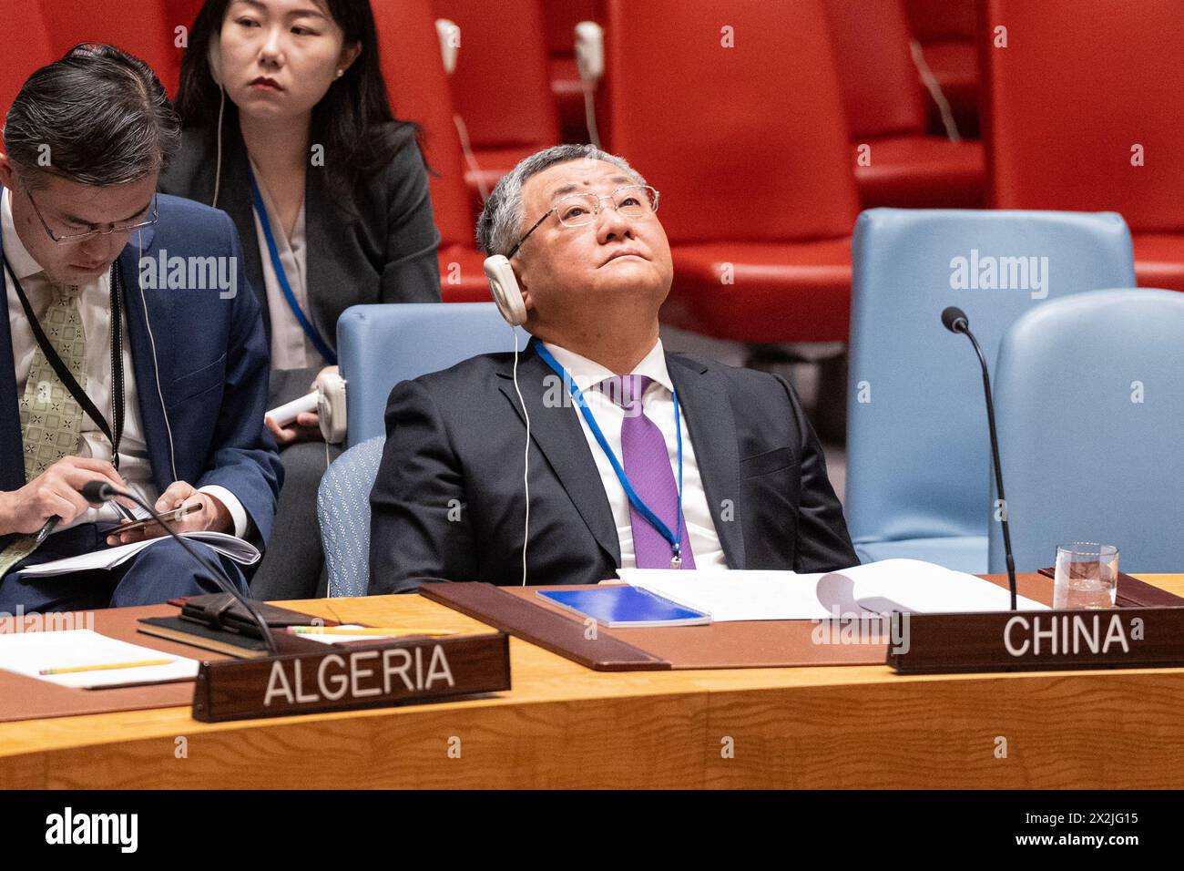 New York, USA. 22nd Apr, 2024. Ambassador Fu Cong of China attends UNSC ... New York, USA. 22nd Apr, 2024. Ambassador Fu Cong of China attends UNSC ...
