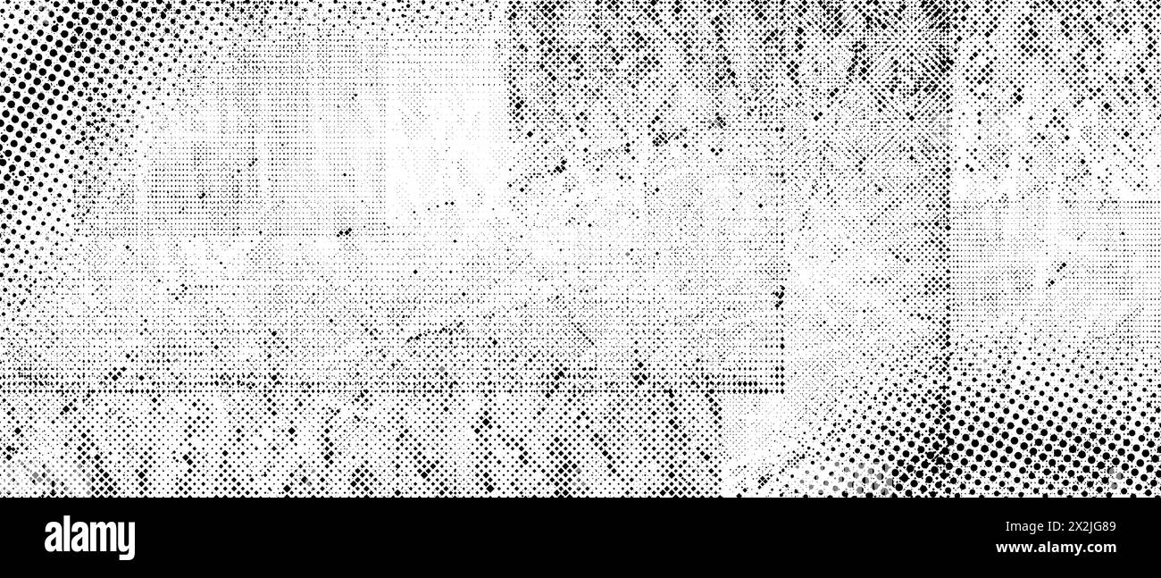 Halftone grunge punk texture. Distorted rough dirty scratches and ...