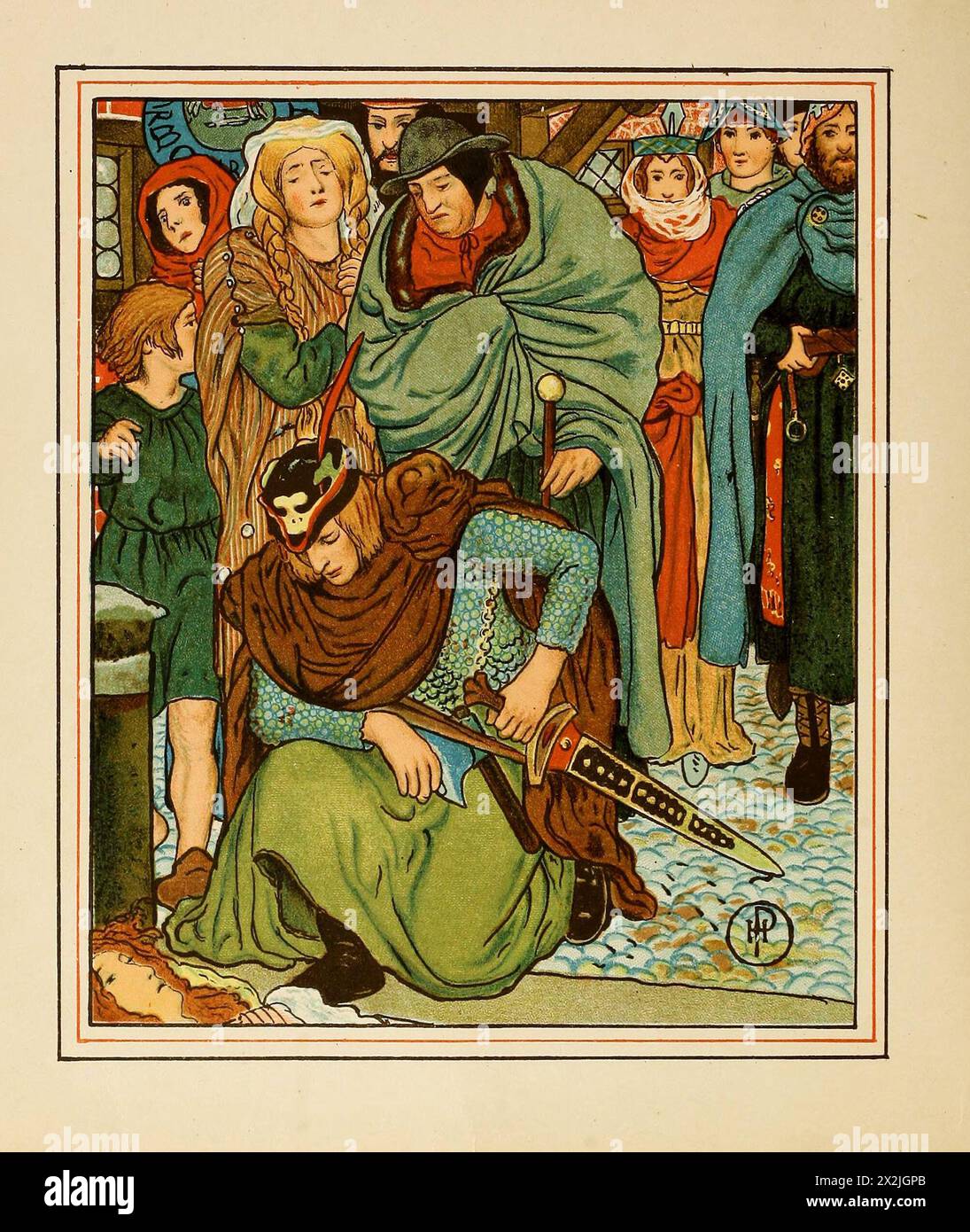 Death of Lady of Shalott. Book Plate from The lady of Shalott, by ...