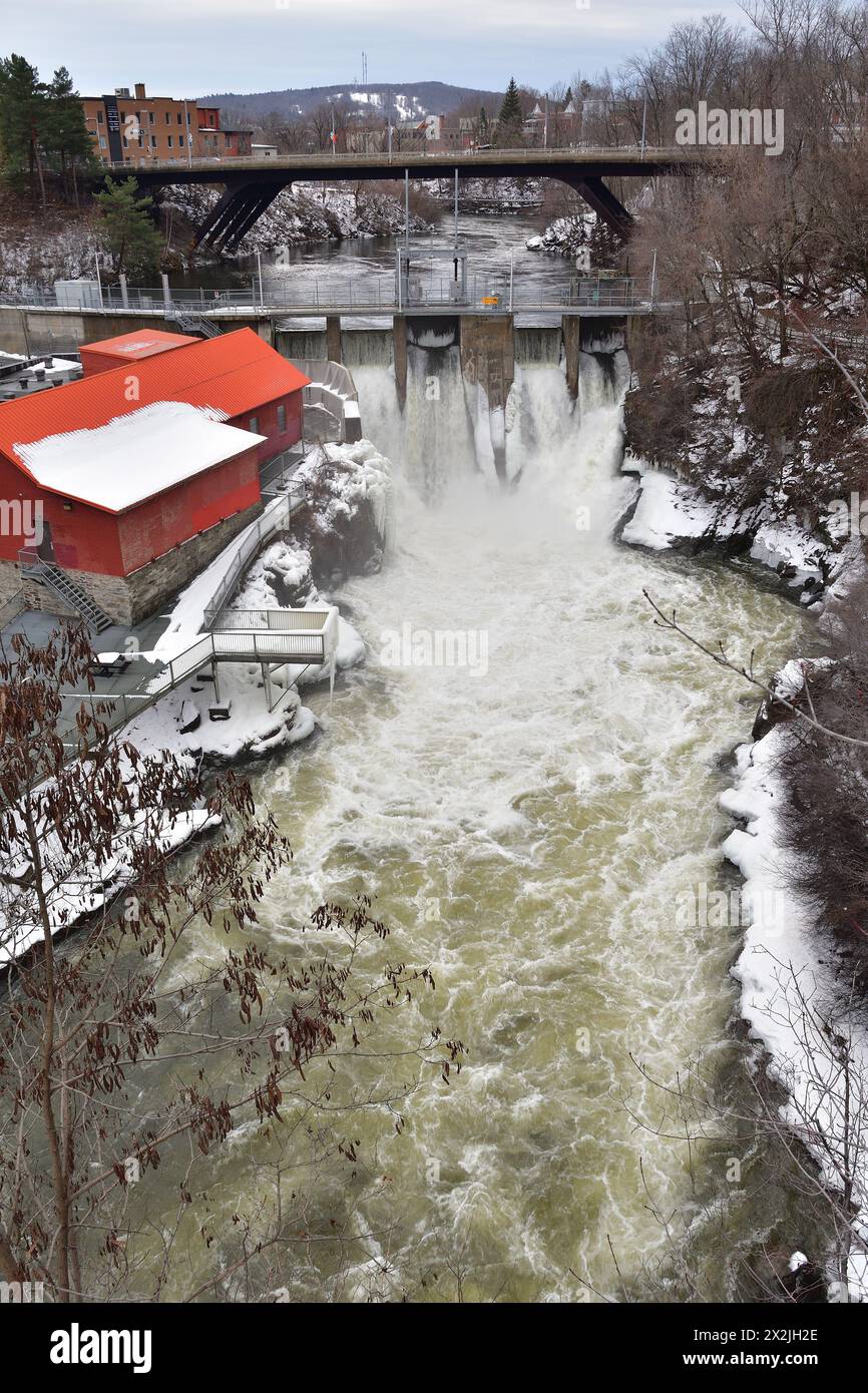 Magog River Sherbrooke Frontenac hydroelectric power plant dam ...
