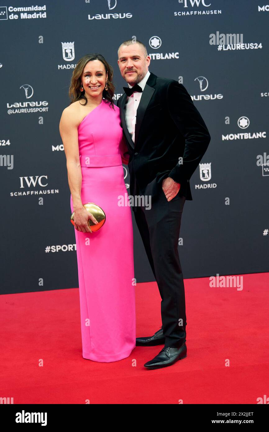 Madrid. Spain. 20240422, Jessica Ennis-Hill, Andy Hill attends Laureus ...