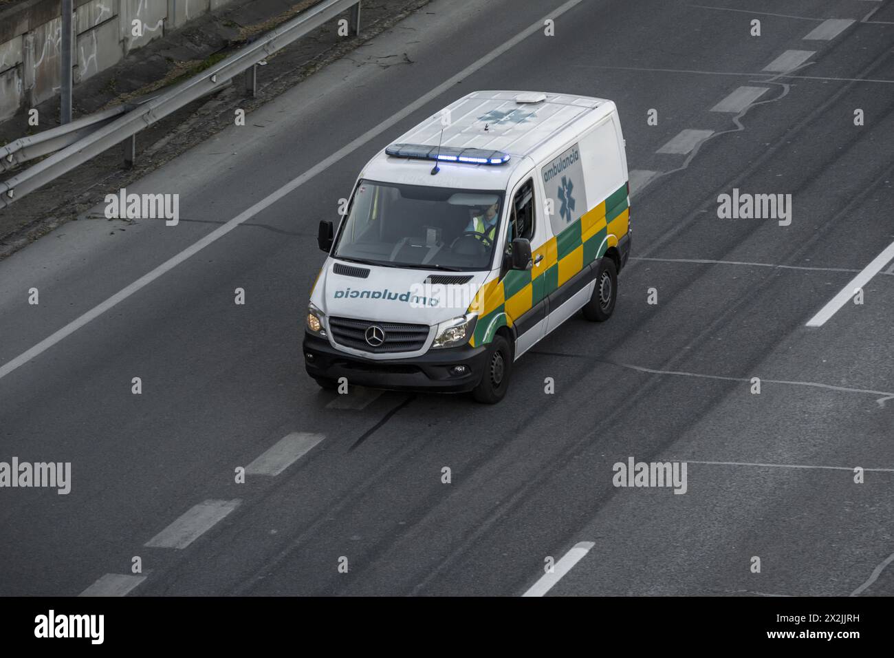In addition to visual warnings, ambulances usually have acoustic ...