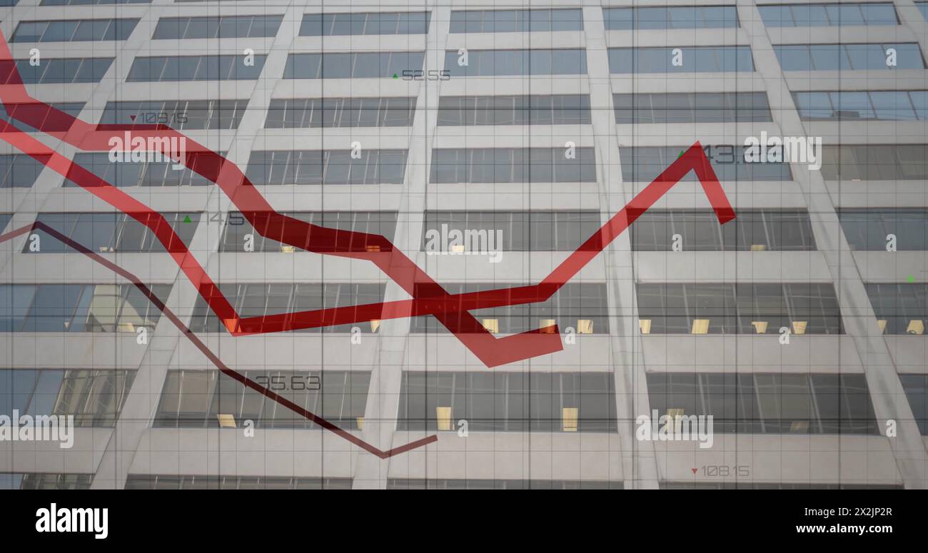 Animation chart over grid office hi-res stock photography and images ...