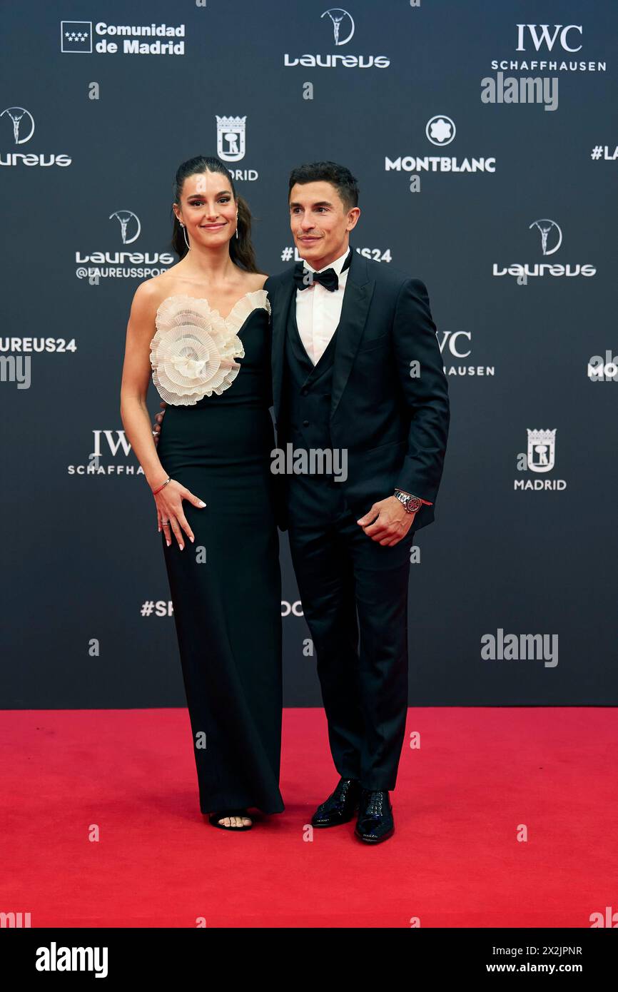 Madrid. Spain. 20240422, Marc Marquez, Gemma Pinto attends Laureus ...