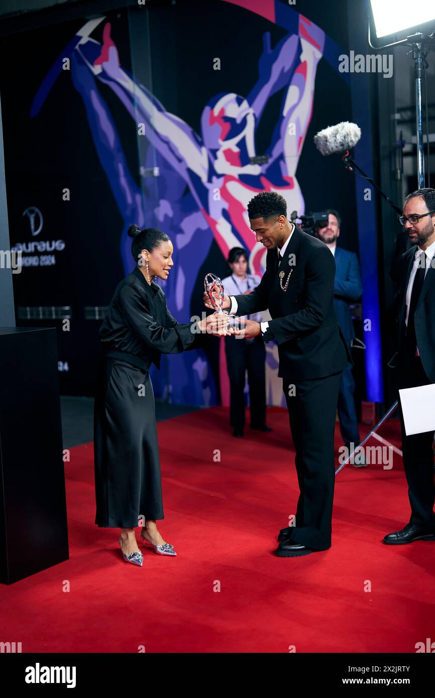 April 22, 2024, Madrid, Madrid, Spain: Jude Bellingham poses as winner ...