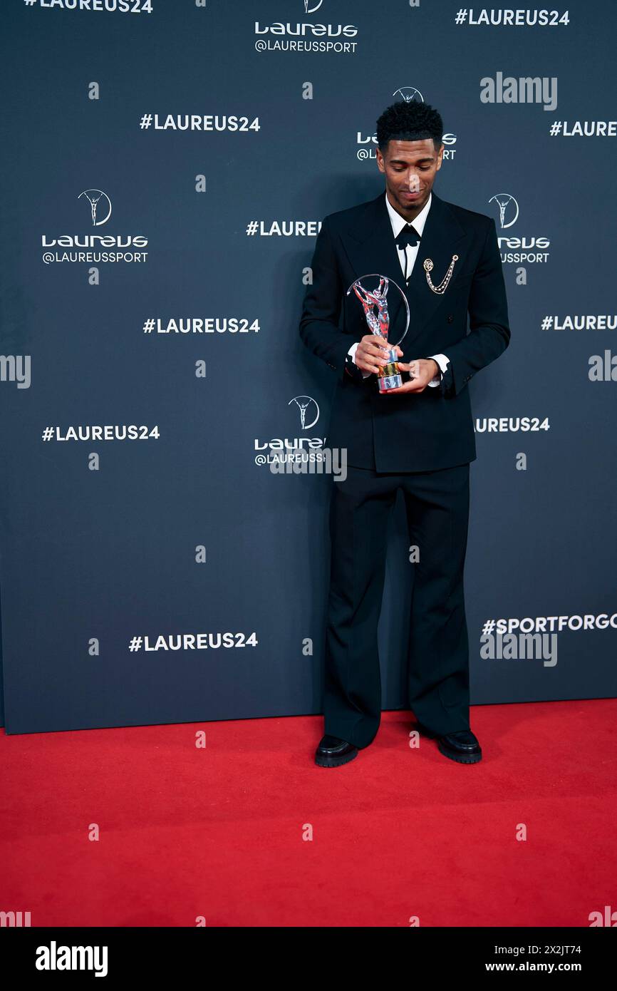 Madrid. Spain. 20240423, Jude Bellingham poses as winner of Laureus ...