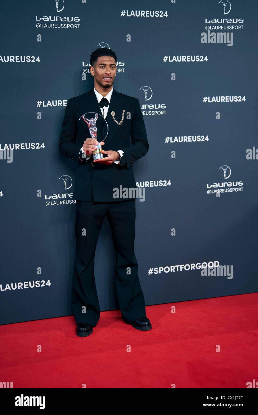 Madrid. Spain. 20240423, Jude Bellingham poses as winner of Laureus ...