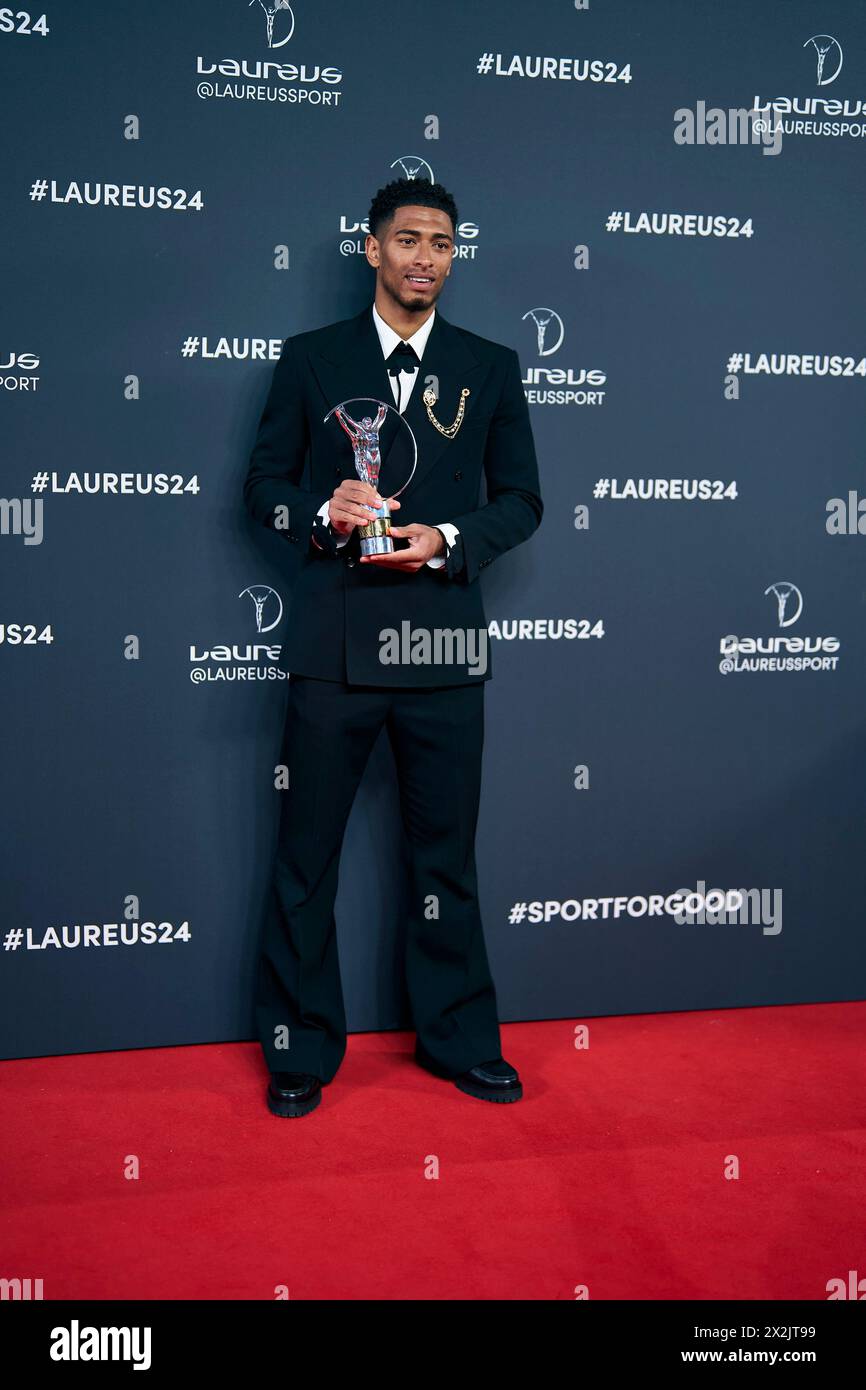 Madrid. Spain. 20240423, Jude Bellingham poses as winner of Laureus ...