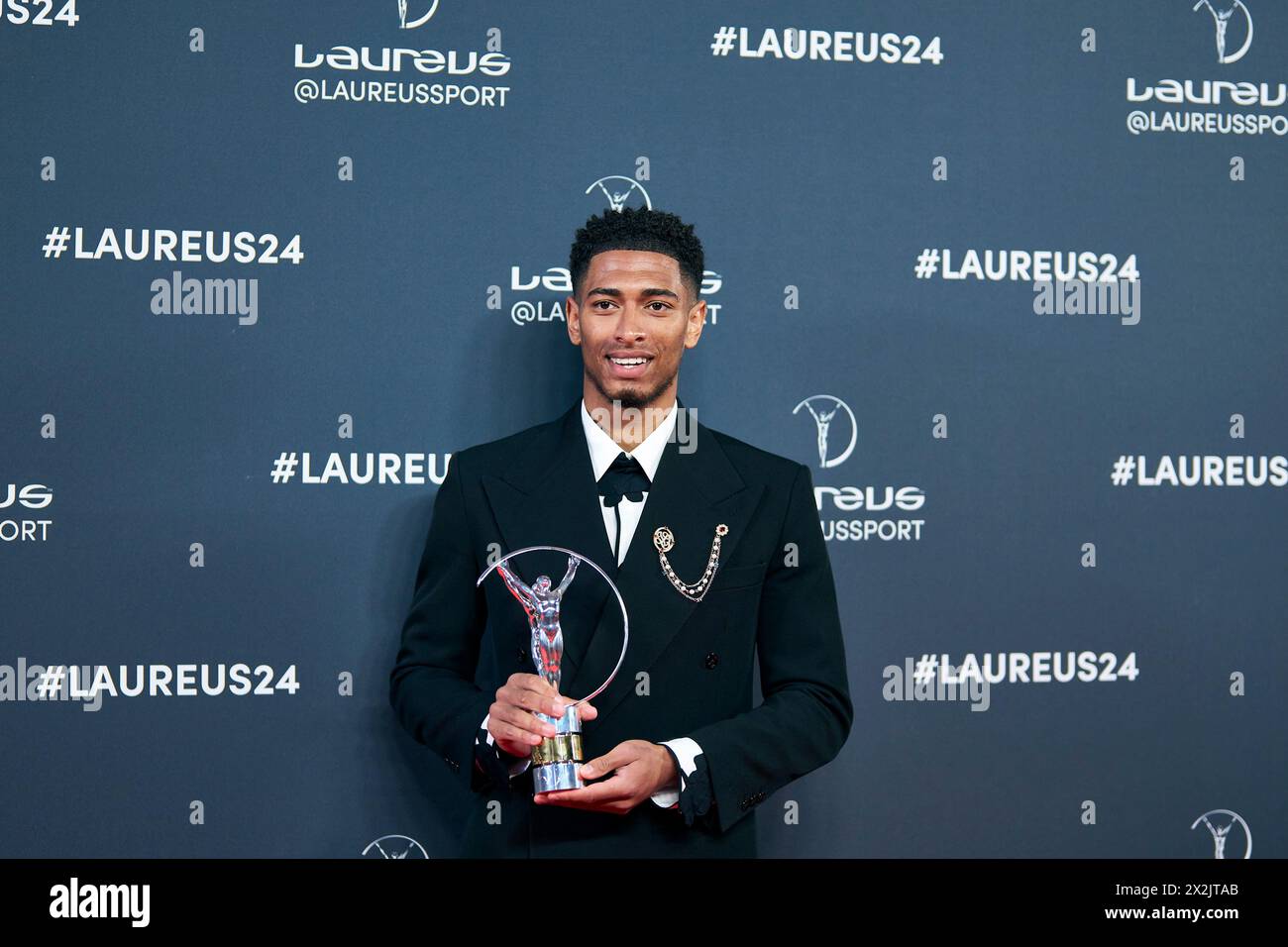 Madrid. Spain. 20240423, Jude Bellingham poses as winner of Laureus ...