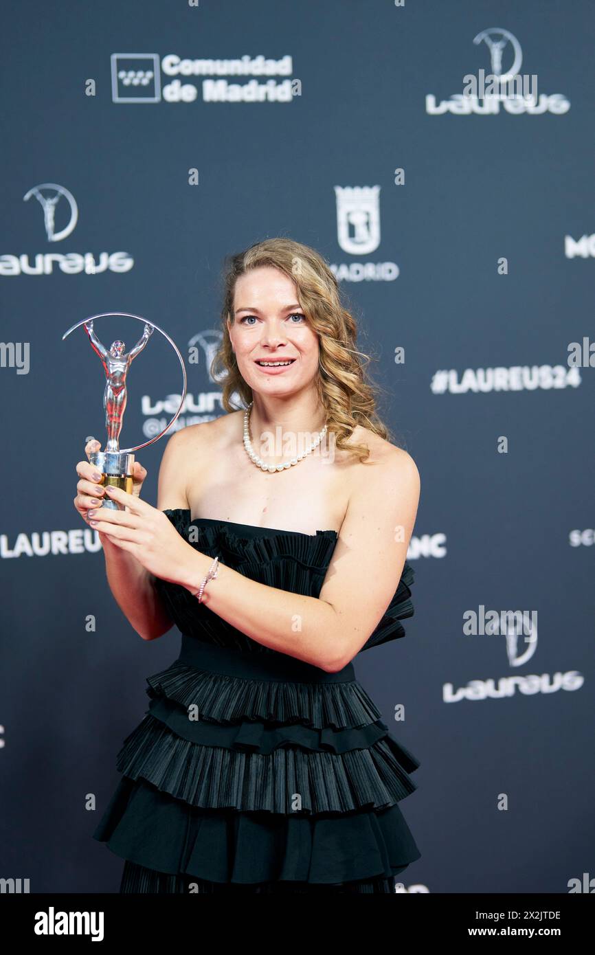 Madrid. Spain. 20240423, Diede De Groot poses as winner of Laureus ...