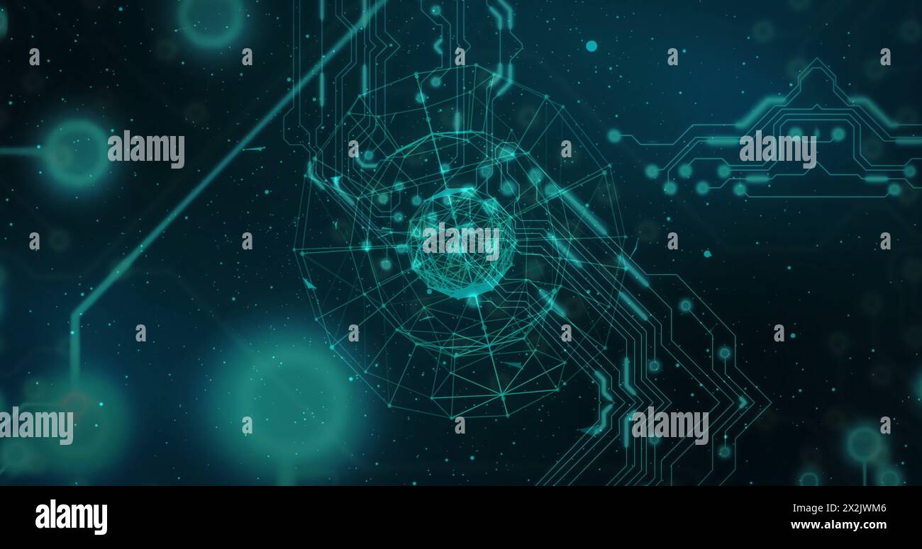 Animation world map globe connections hi-res stock photography and ...