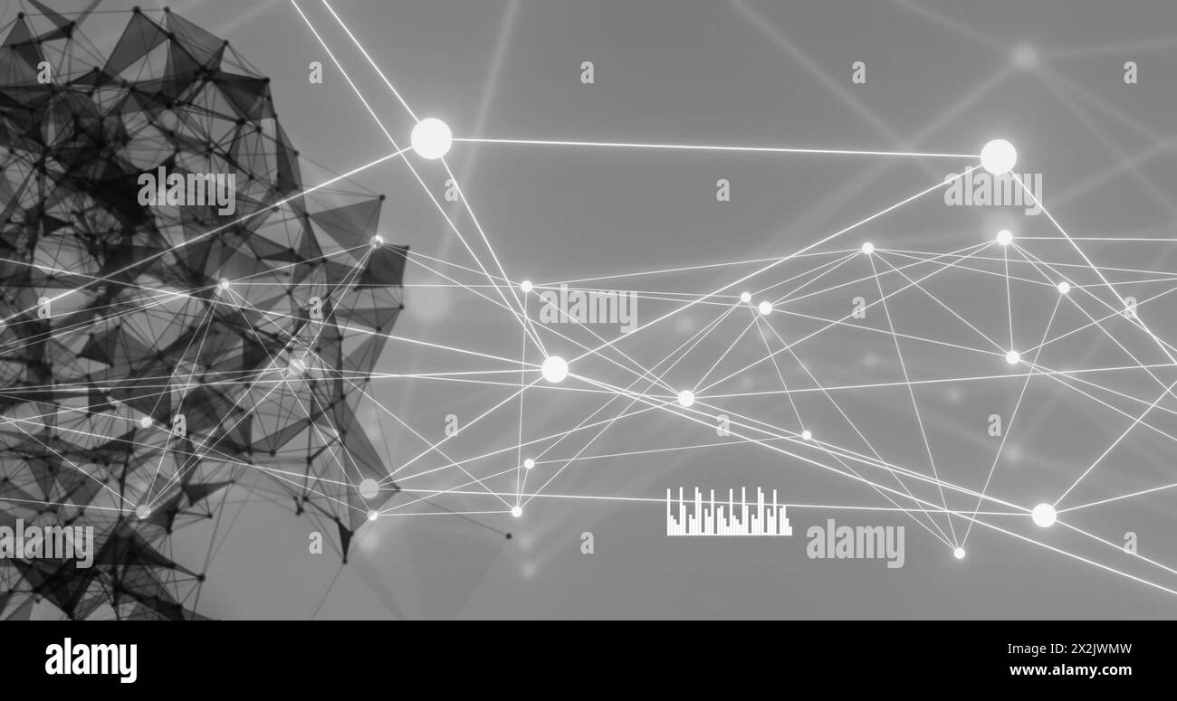 Animation diagram over network connections hi-res stock photography and ...