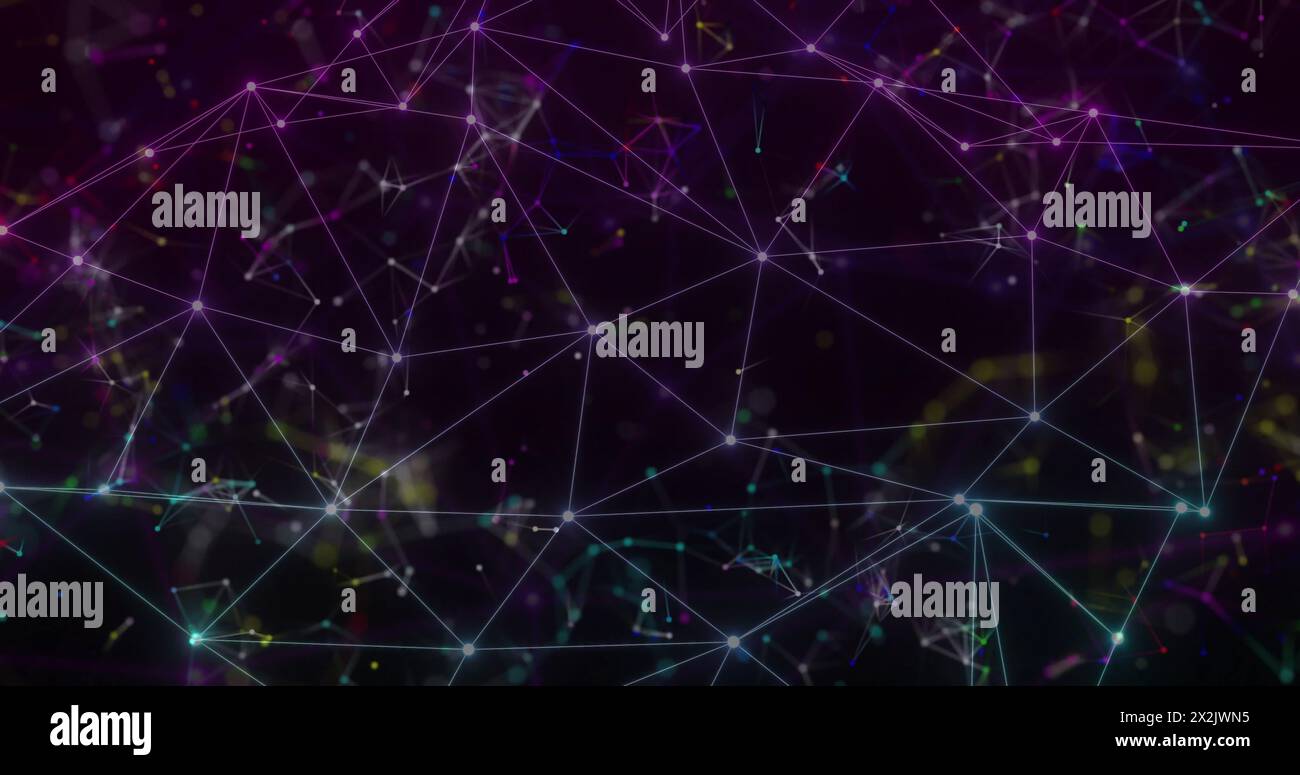 Geometric shapes network connections animation hi-res stock photography ...