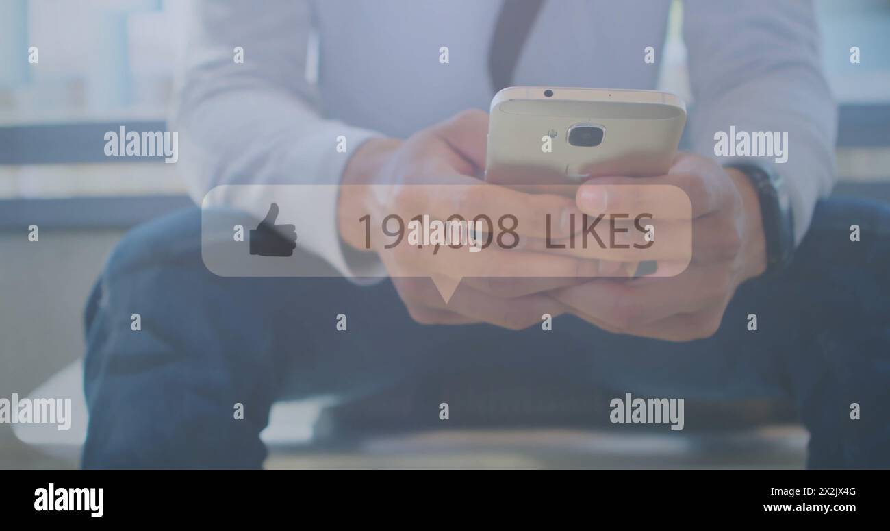 Animation number likes over network hi-res stock photography and images ...
