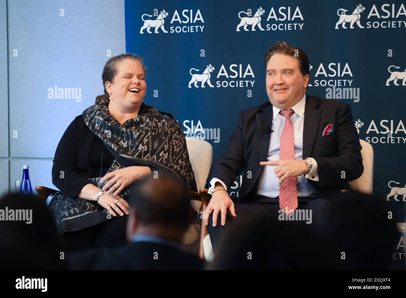 New York, USA. 22nd Apr, 2024. U.S. Ambassador to the Lao People's ...