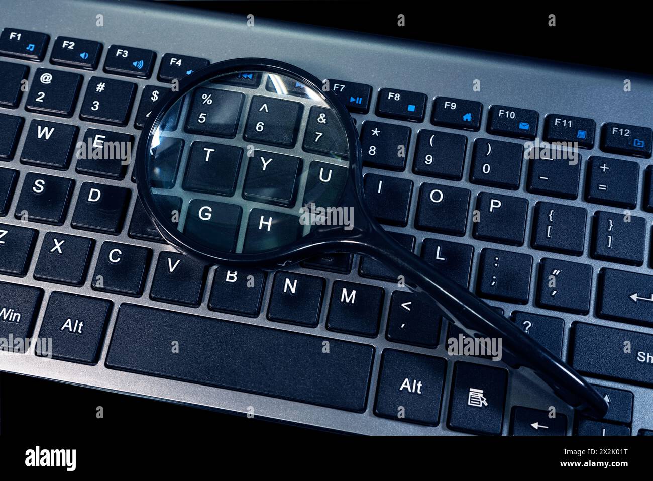 Information through magnifying glass hi-res stock photography and ...