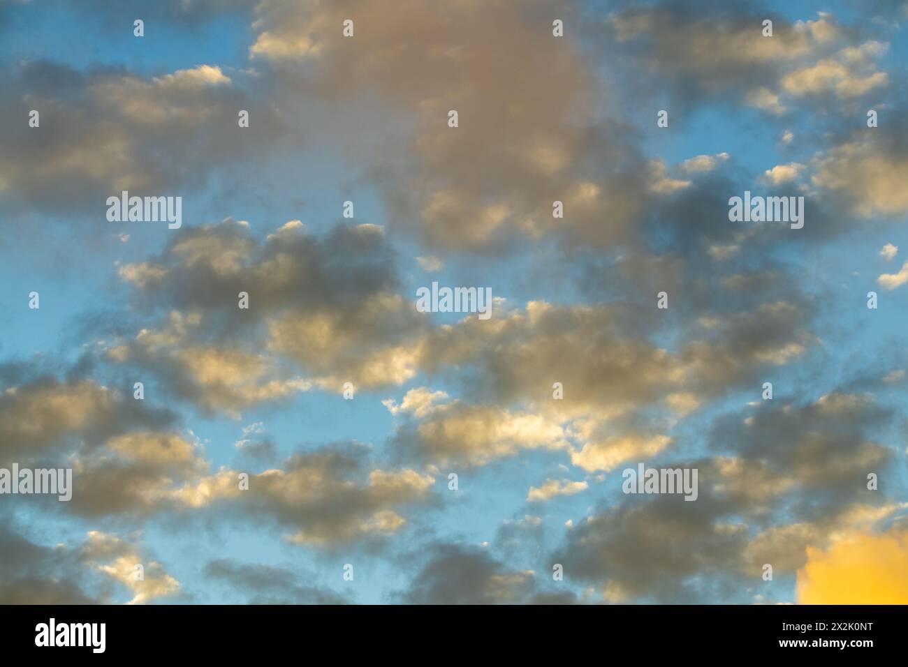 Stunning sunset sky with pink pastel clouds. Sky replacement, editing ...