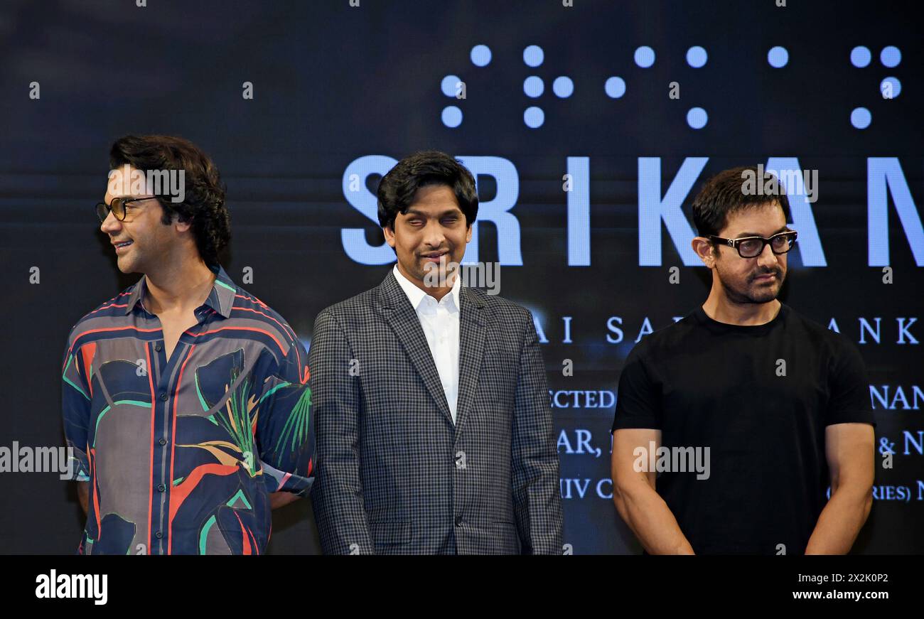 Mumbai, India. 22nd Apr, 2024. L-R Bollywood actor Rajkummar Rao ...