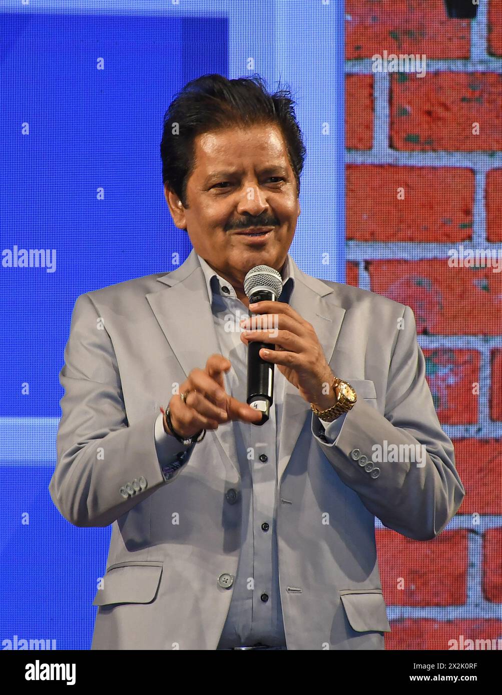 Mumbai, India. 22nd Apr, 2024. Indian playback singer Udit Narayan ...
