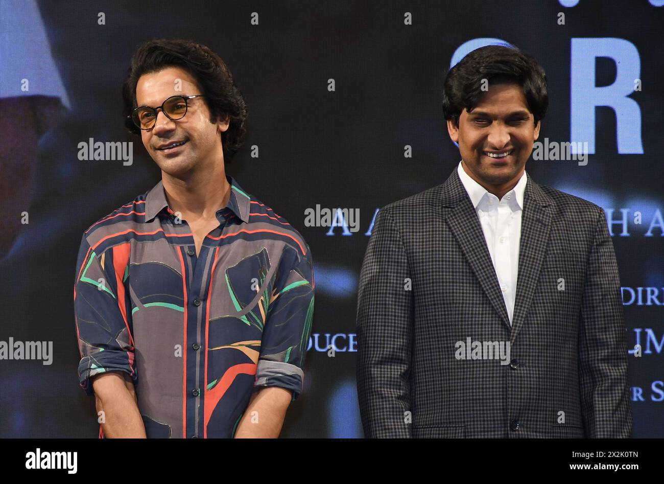 Mumbai, India. 22nd Apr, 2024. L-R Bollywood actor Rajkummar Rao ...