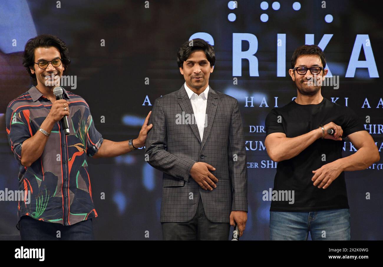 Mumbai, India. 22nd Apr, 2024. L-R Bollywood actor Rajkummar Rao ...