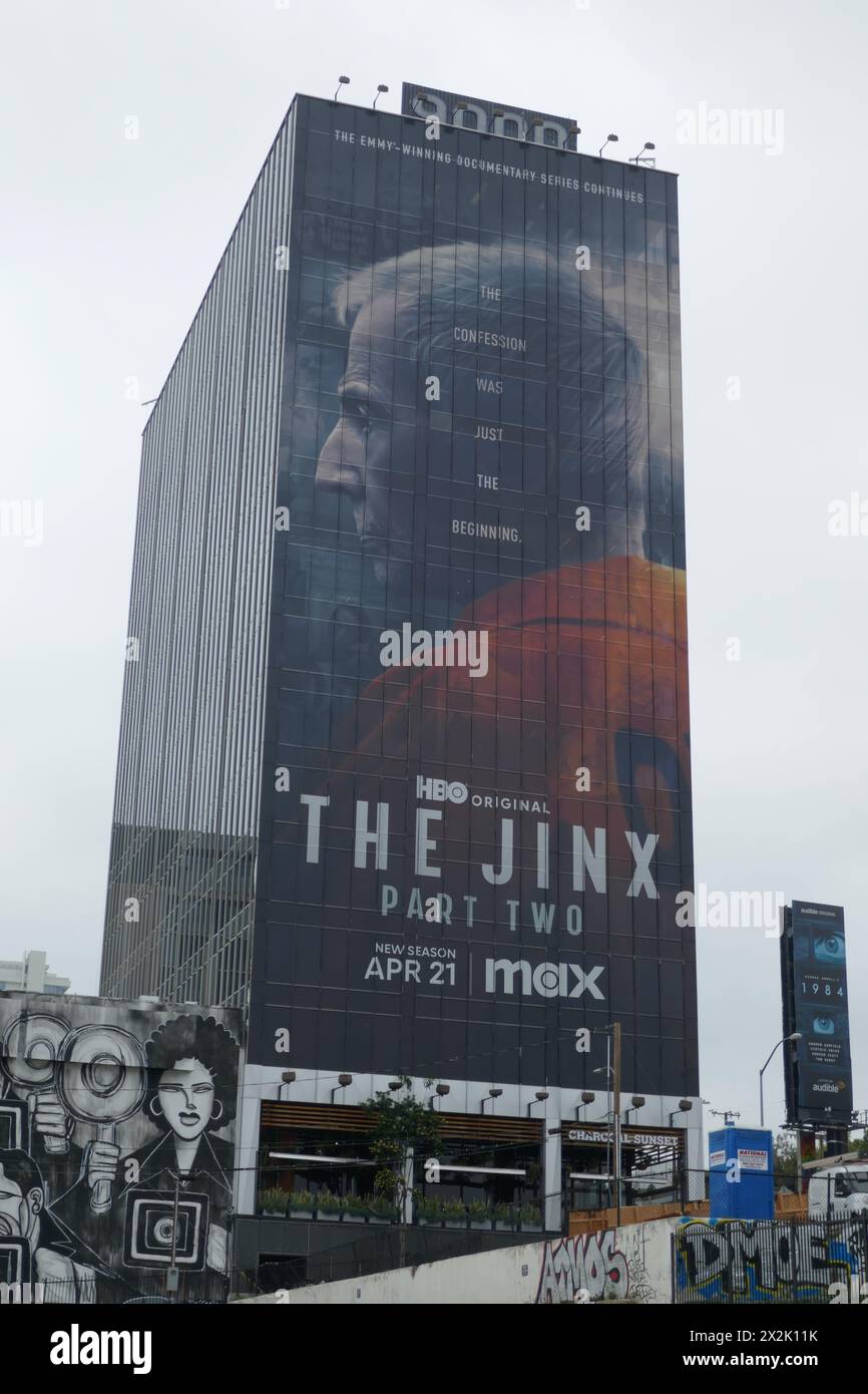 Los Angeles, California, USA 22nd April 2024 The Jinx Part 2 HBO Billboard on Sunset Blvd on ...