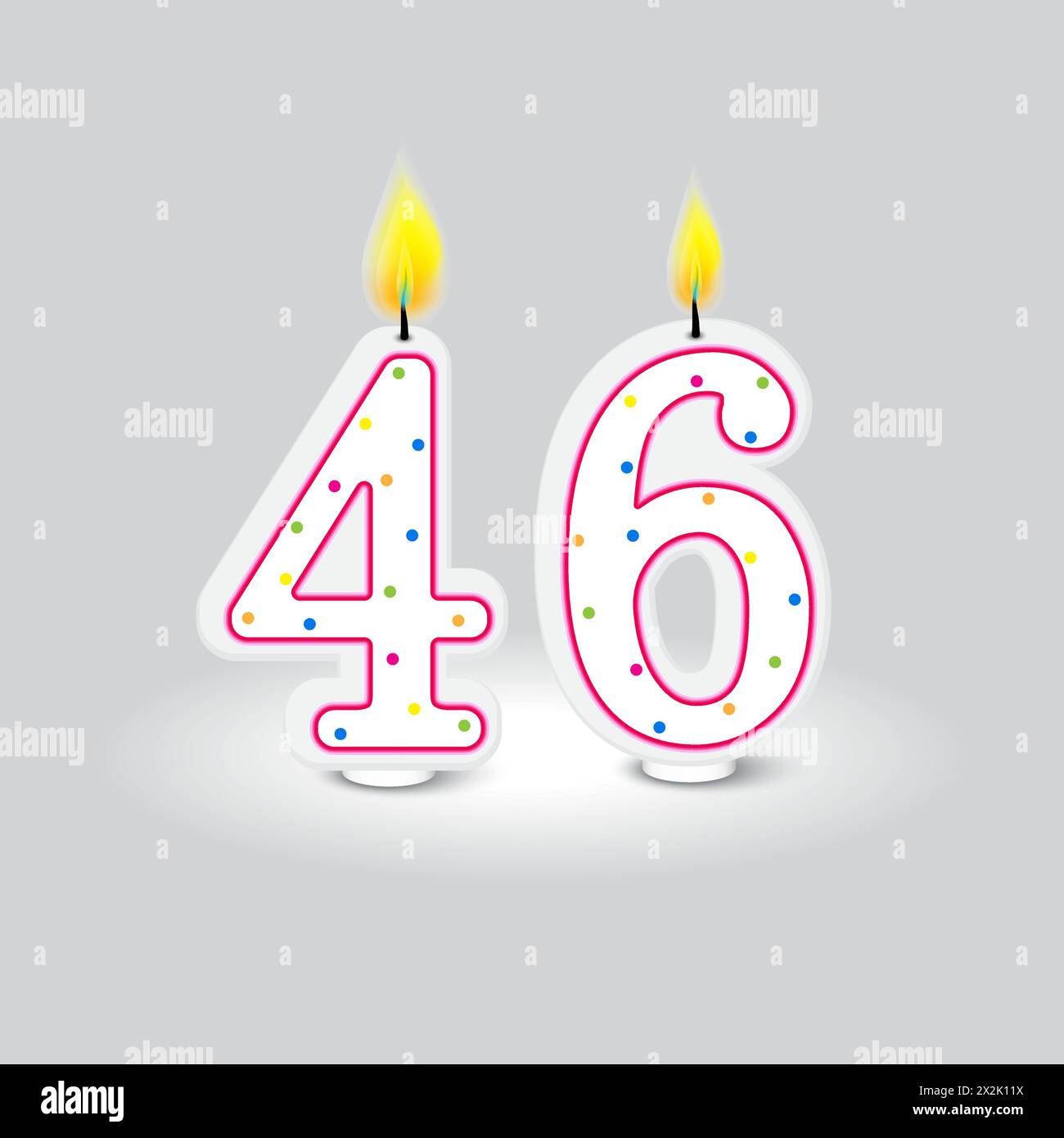 White candle number four Stock Vector Images - Alamy