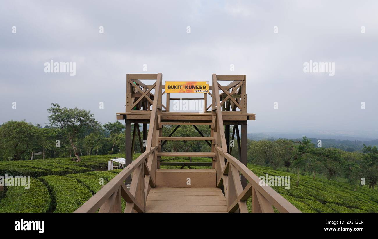 The bridge on the Bukit Kuneer which is made of wood and a photo spot ...