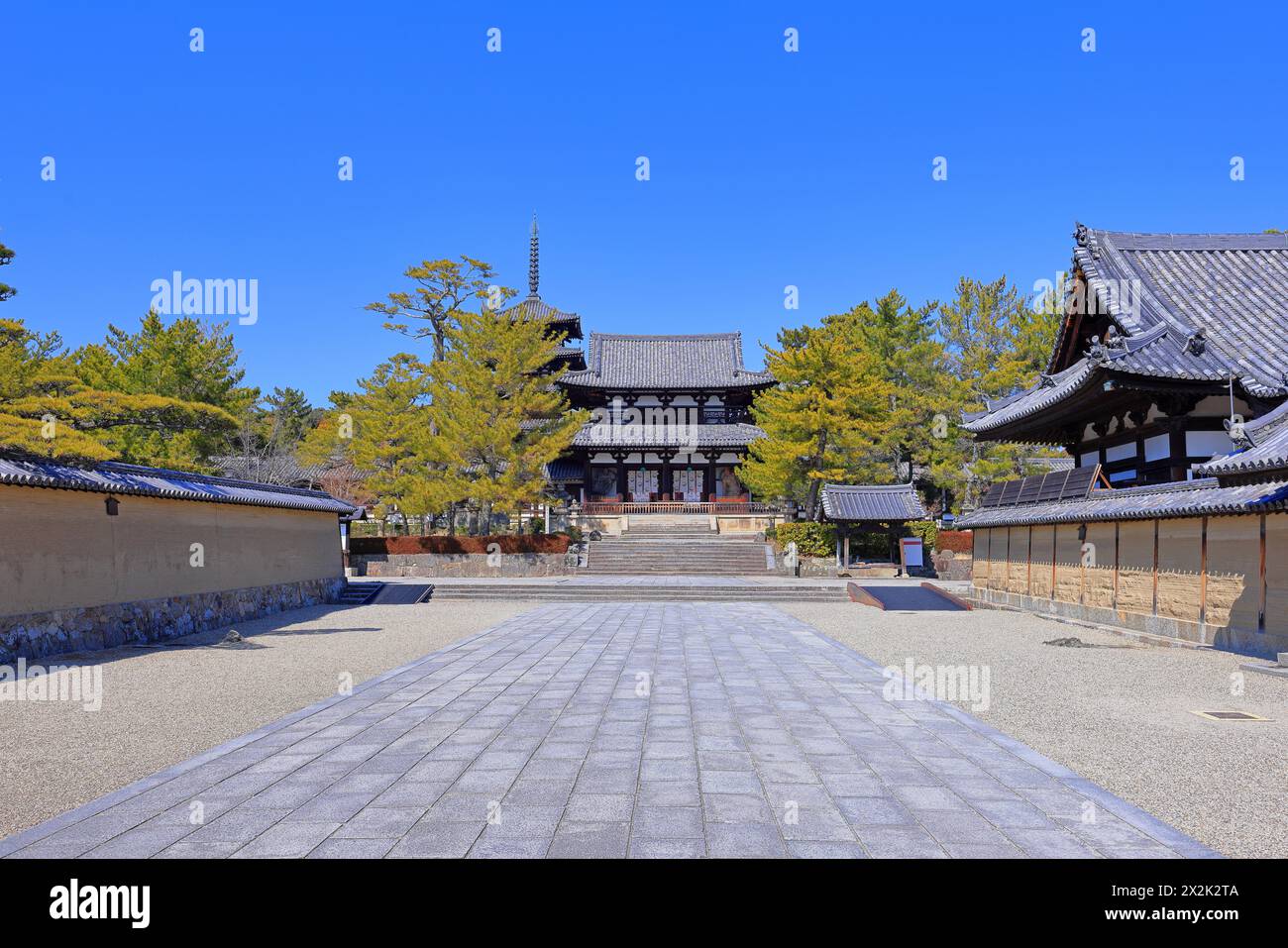 Horyu-ji, a Buddhist temple with world's oldest wooden buildings at ...