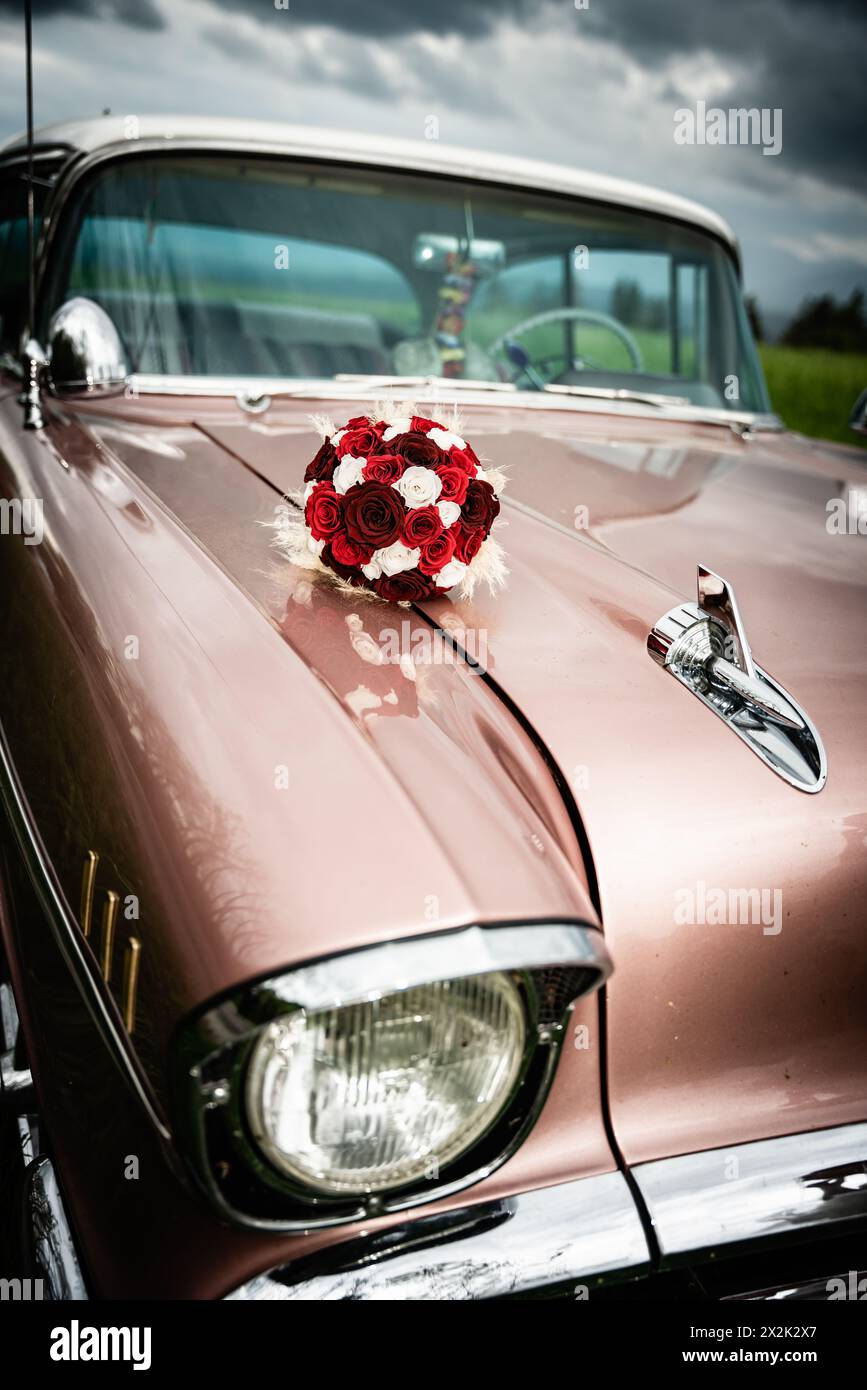 Vintage car, Chevrolet, Bel Air, car, cart, wagon, oldie Stock Photo ...