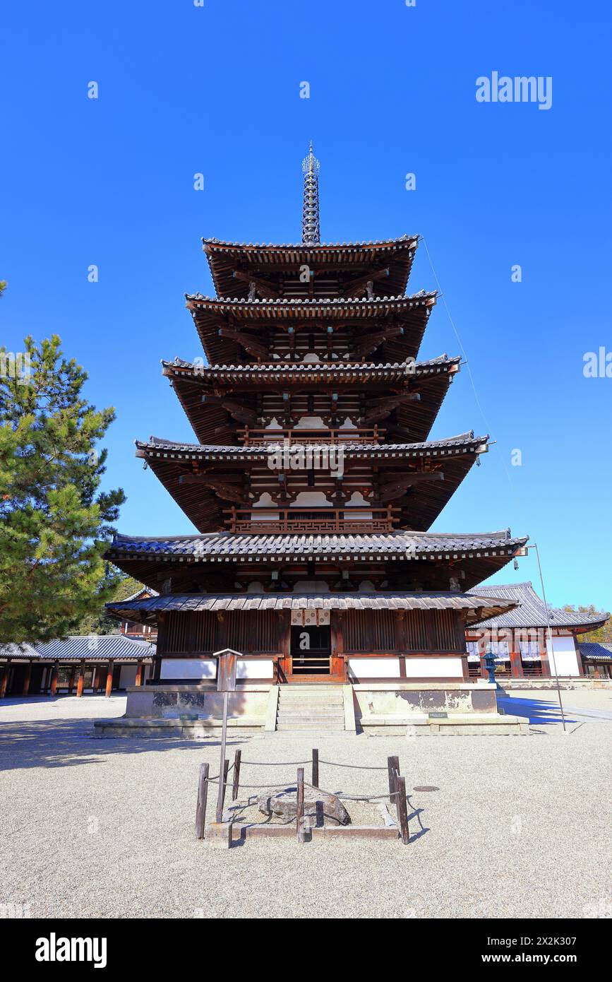 Horyu-ji, a Buddhist temple with world's oldest wooden buildings at ...
