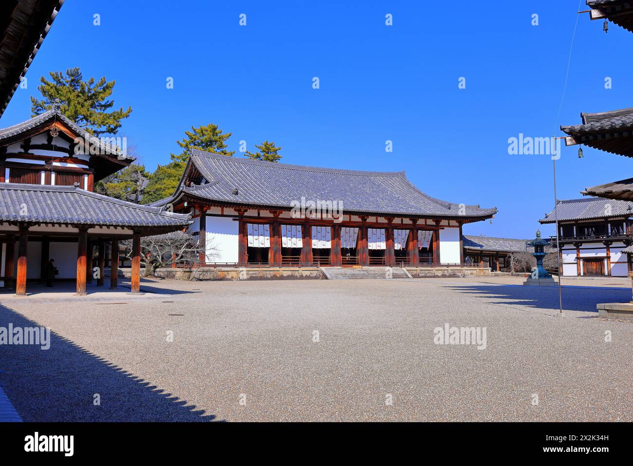 Horyu-ji, a Buddhist temple with world's oldest wooden buildings at ...