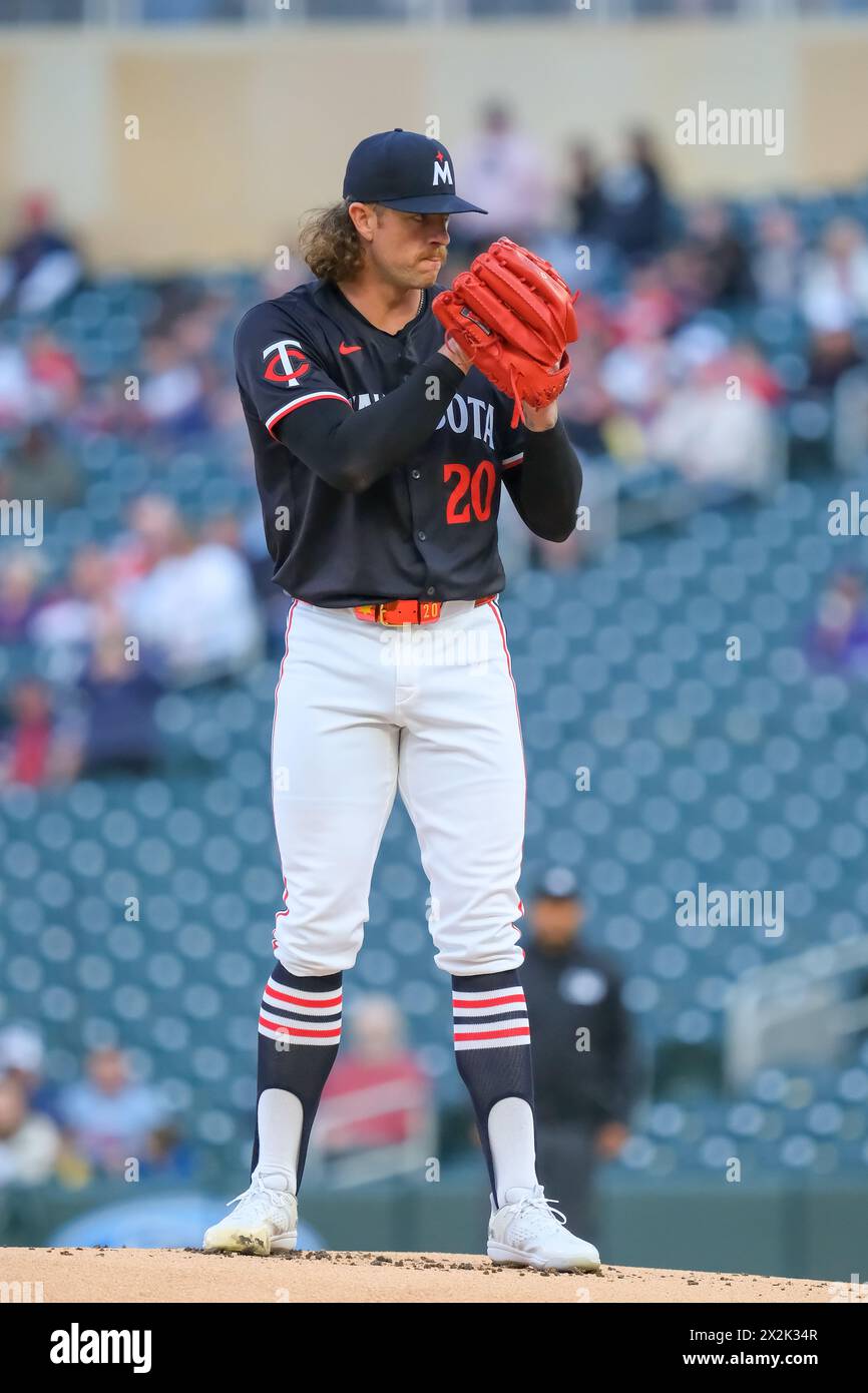Minneapolis, Minnesota, USA. 22nd Apr, 2024. Minnesota Twins starting ...