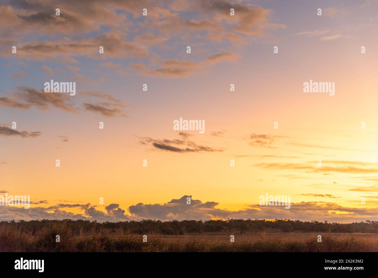 Dramatic cloudy afternoon sunset sky clouds. Seen in Queensland ...