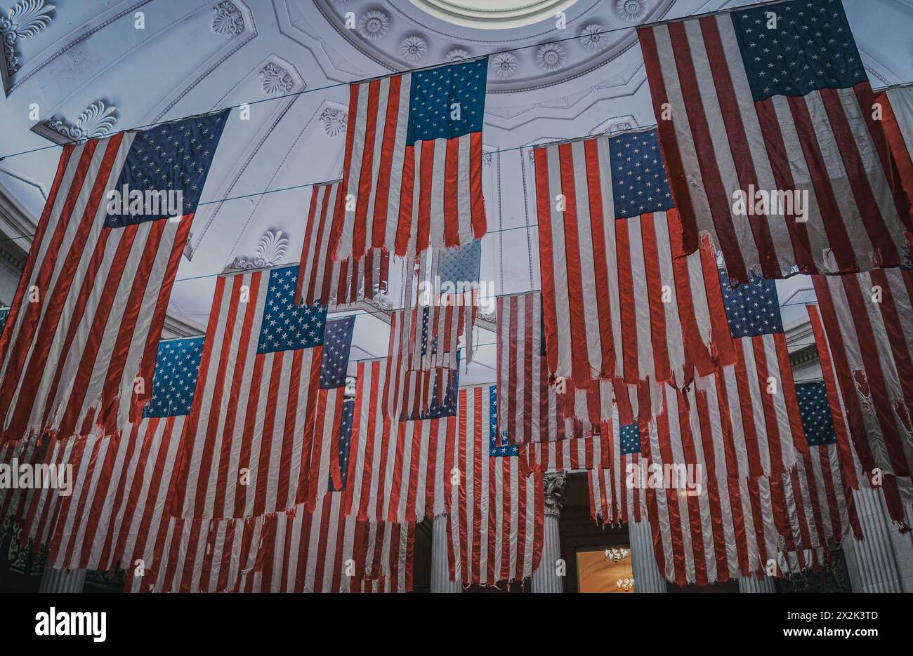 Flags hanging ceiling hi-res stock photography and images - Alamy