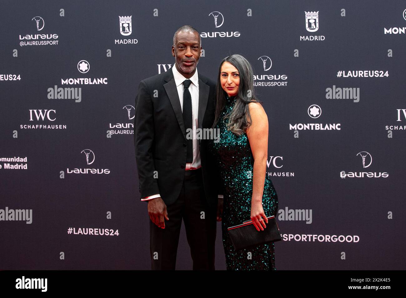 Madrid, Spain. 22nd Apr, 2024. Michael Johnson and Armine Shamiryan ...