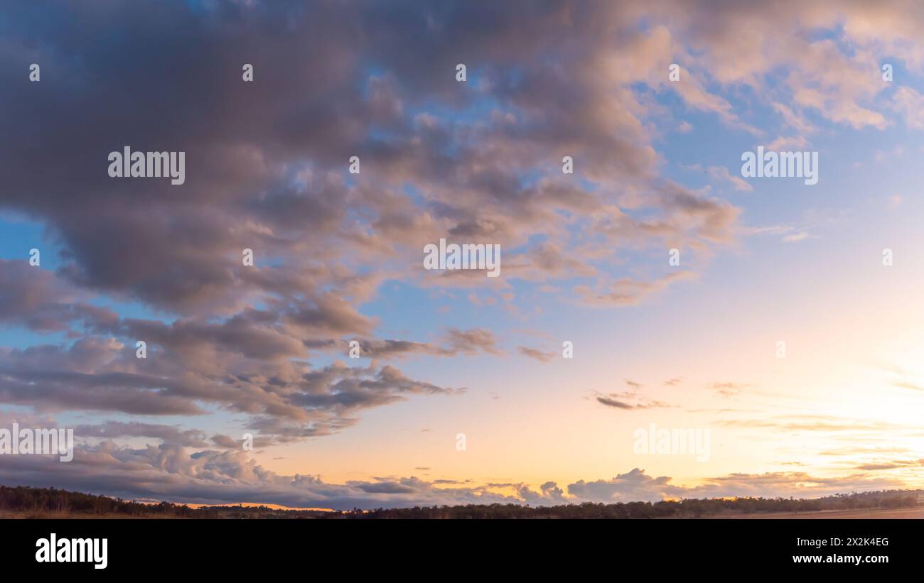 Dramatic cloudy afternoon sunset sky clouds. Seen in Queensland ...