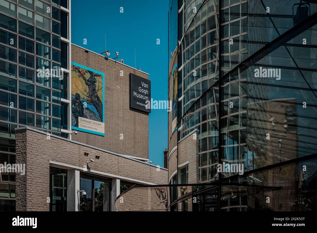 This image captures the exterior of the Van Gogh Museum in Amsterdam ...