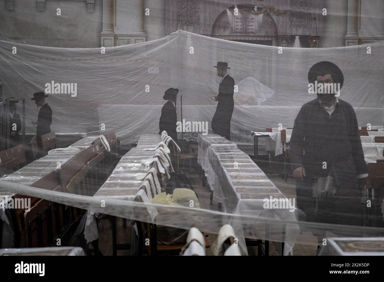 Beijing, Passover meal. 22nd Apr, 2024. Ultra-Orthodox Jews prepare for ...