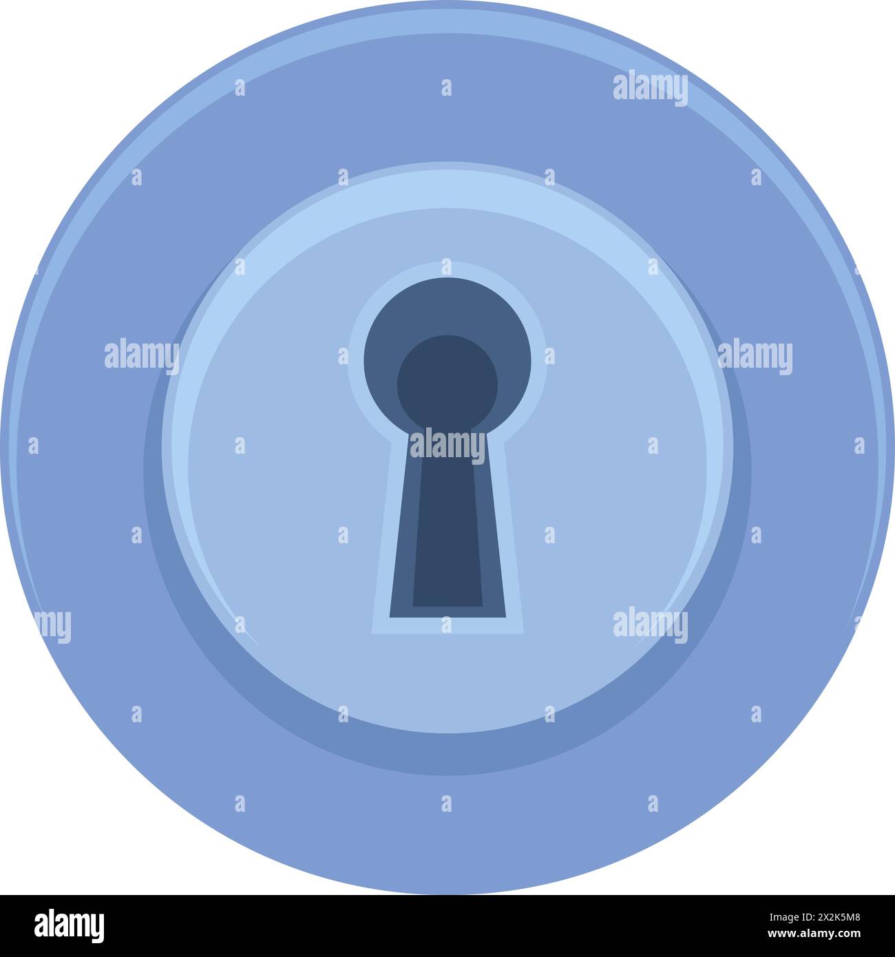 flat illustration icon symbol, circular stainless keyhole, creative ...