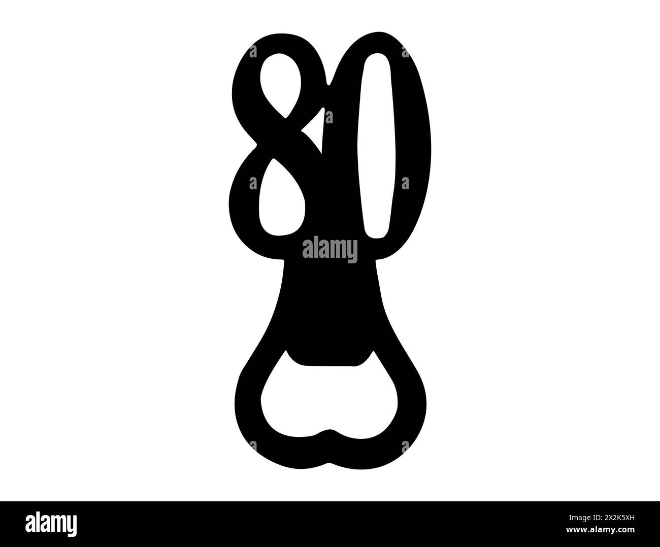 80 birthday bottle opener silhouette vector art Stock Vector Image ...
