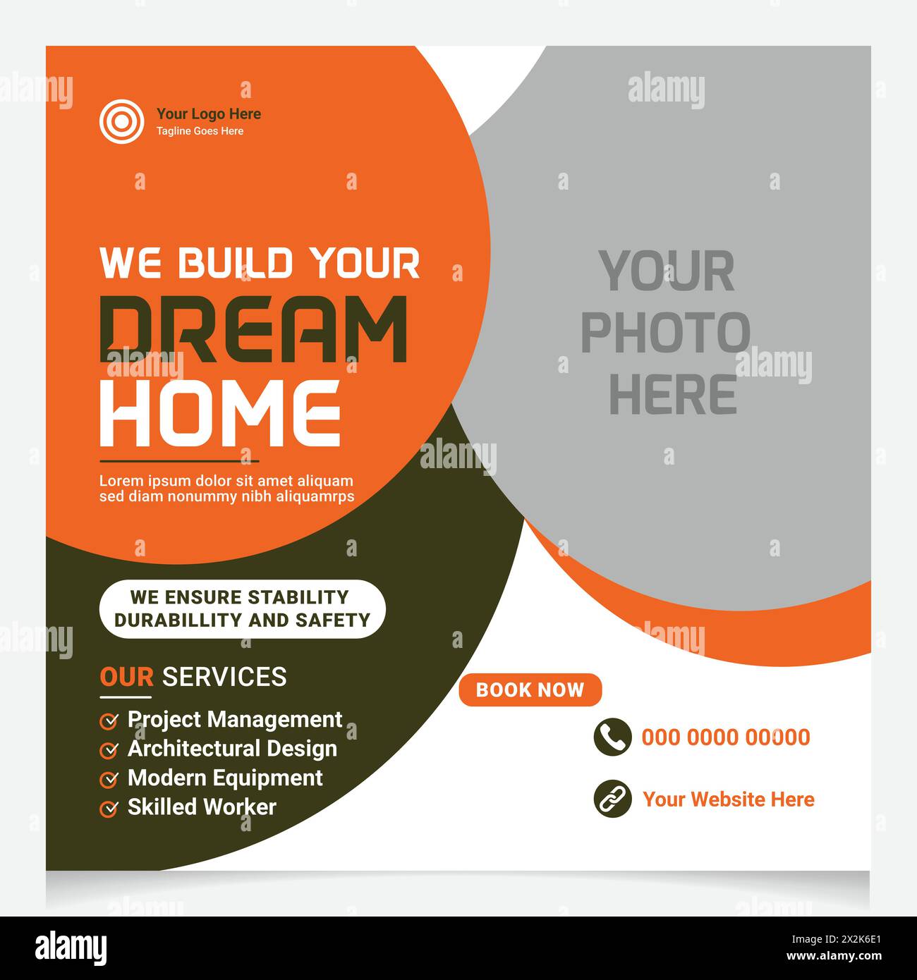 Construction social media post Stock Vector Image & Art - Alamy