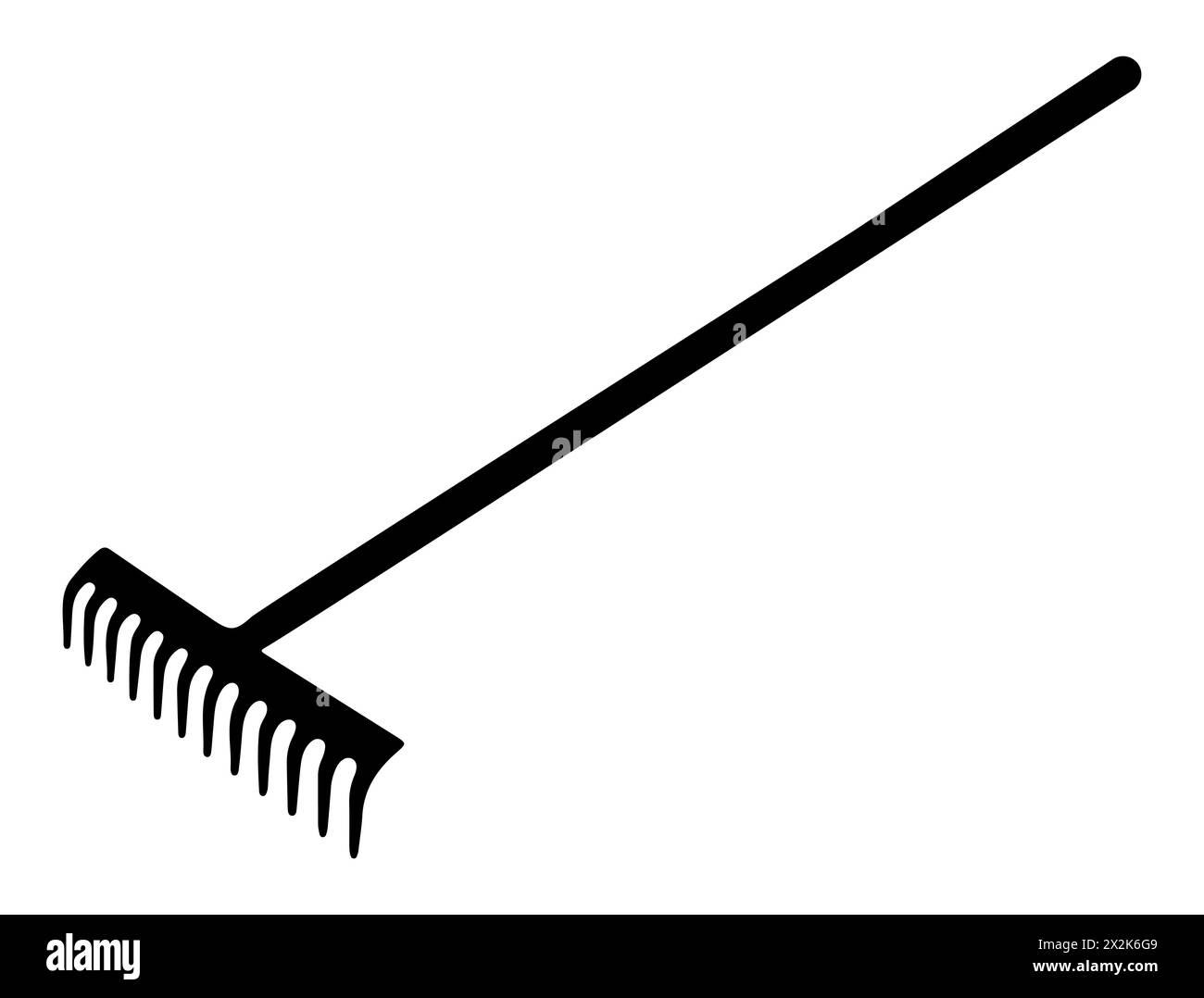Garden rake silhouette vector art Stock Vector Image & Art - Alamy